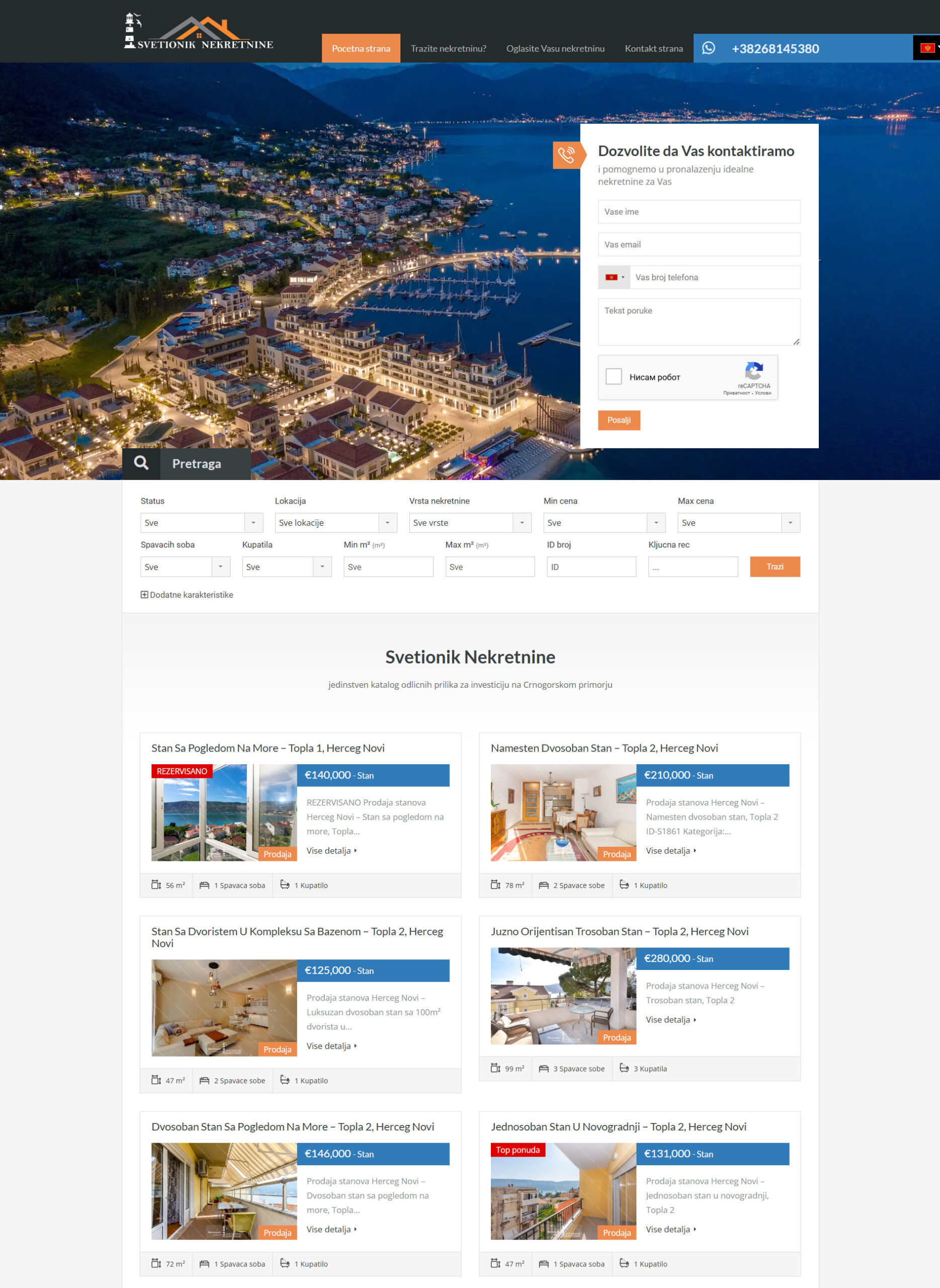 Half Map Layout - Nekretnine Svetionik